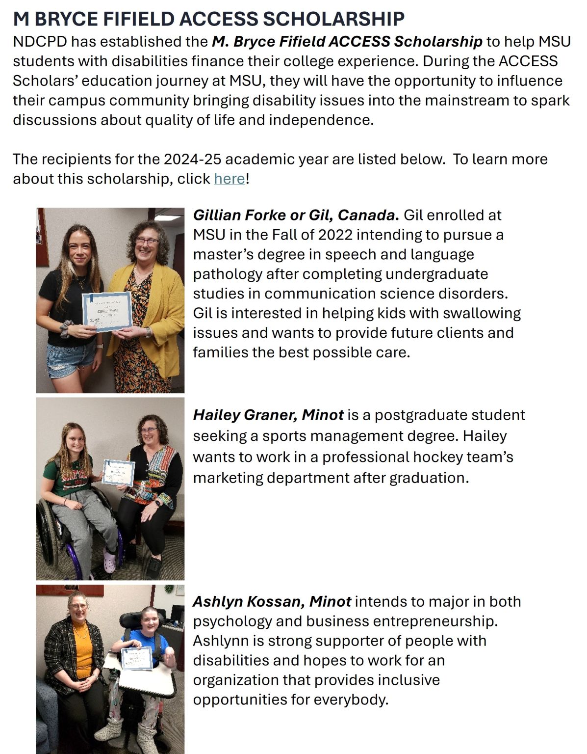 North Dakota Center for Persons with Disabilities – Just another NDUS ...